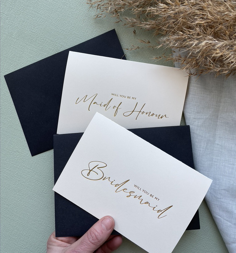 Gold Foil Proposal Card Pack - Hello Snowflake Designs