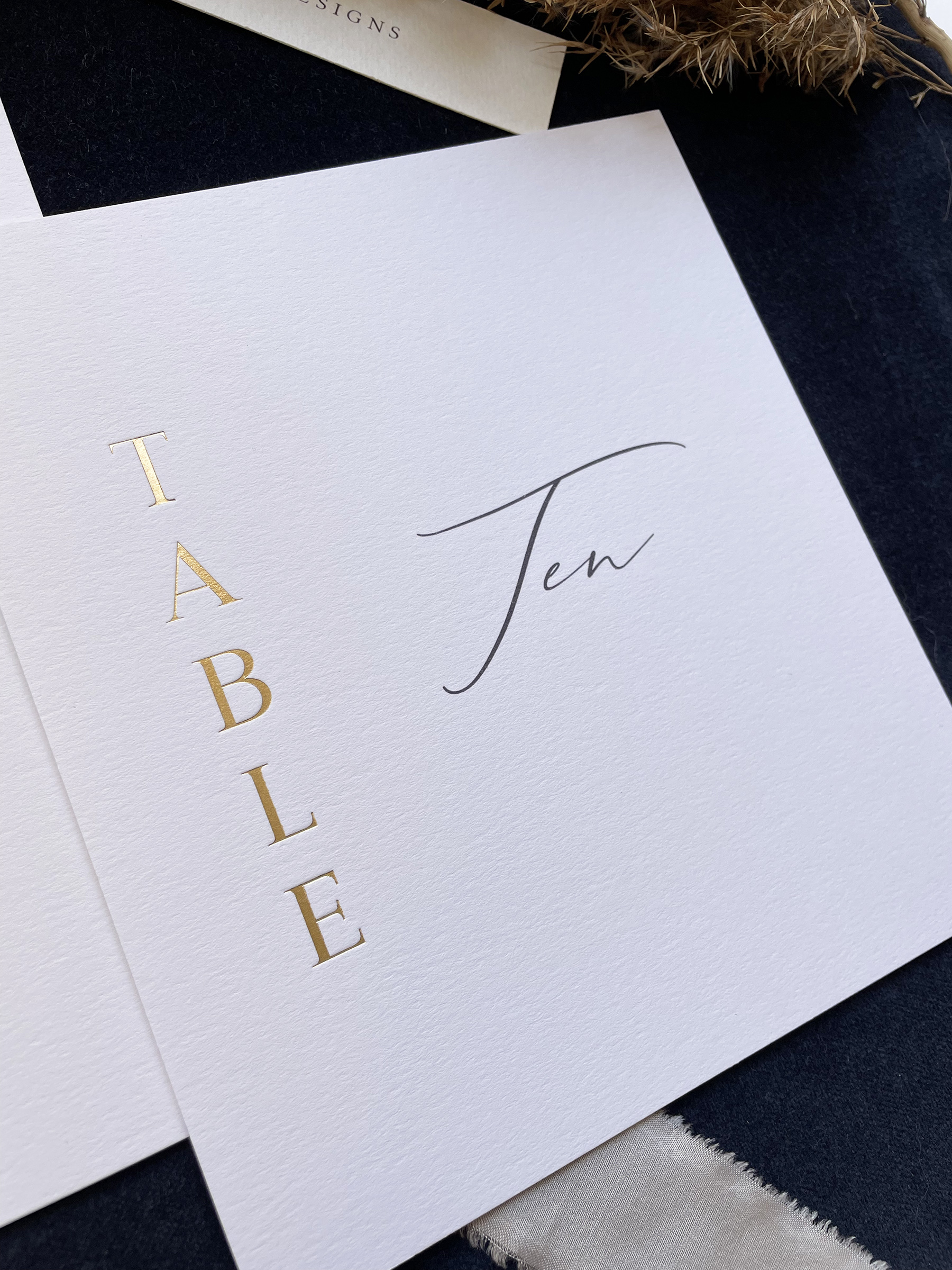 Table Numbers – Gold Foil Pressed - Hello Snowflake Designs
