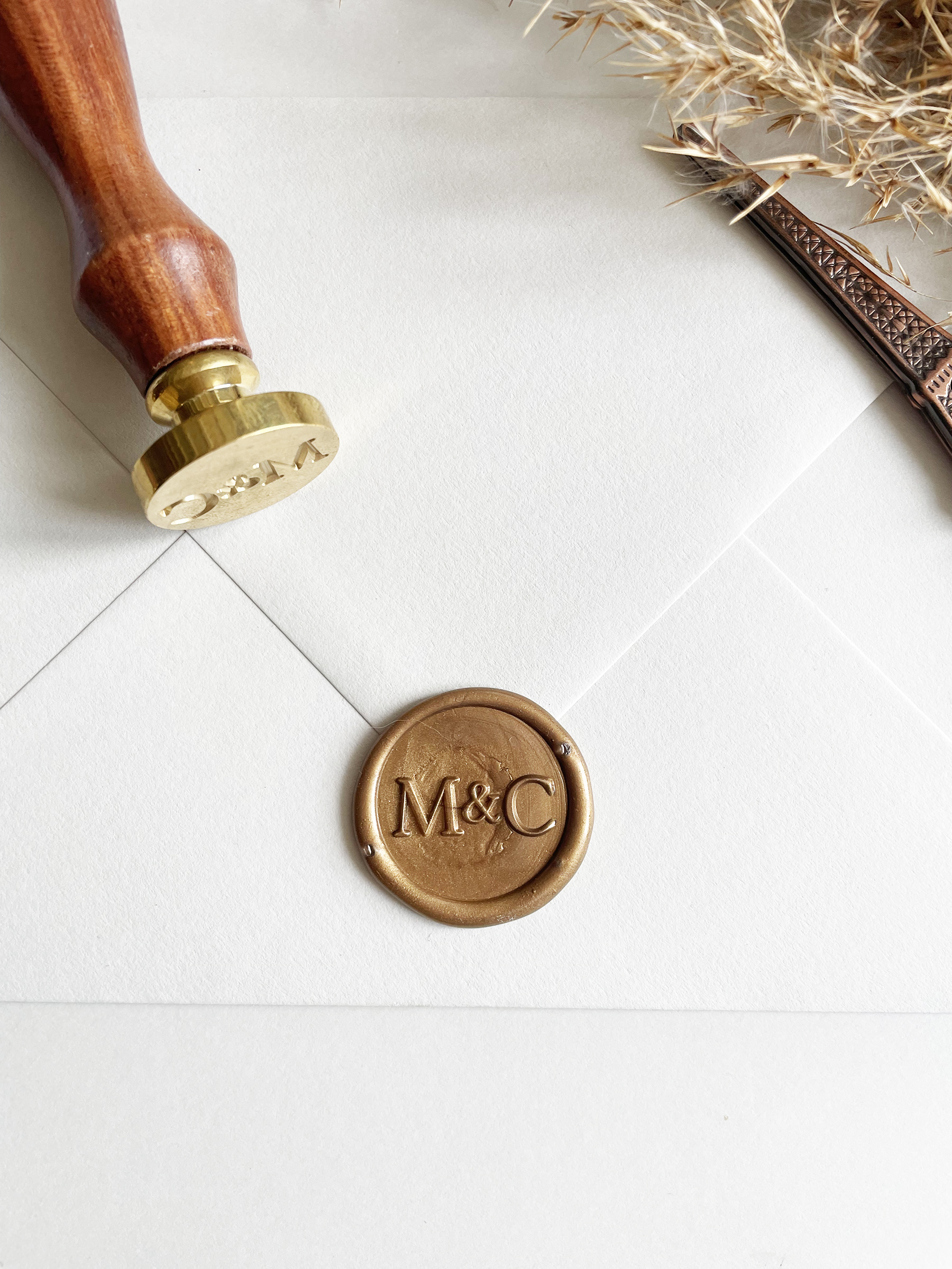 Melinda Custom Wax Seal Stamp - Hello Snowflake Designs