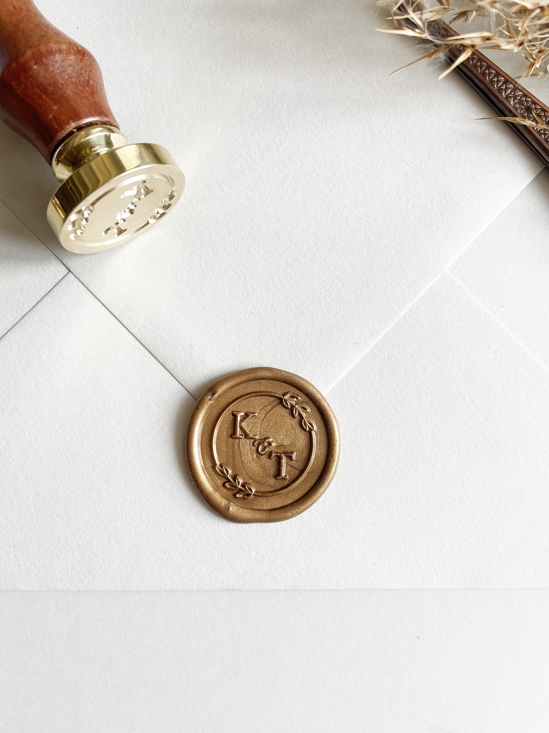 Katie Custom Wax Seal Stamp - Hello Snowflake Designs